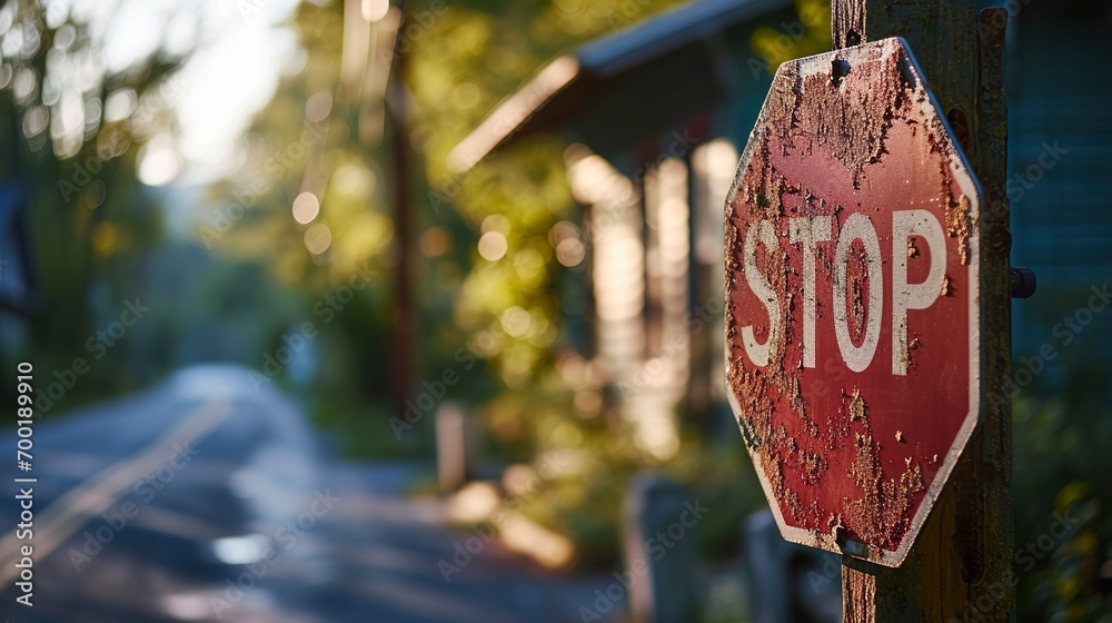 Stop sign made with Ai generative technology Stock Illustration | Adobe ...