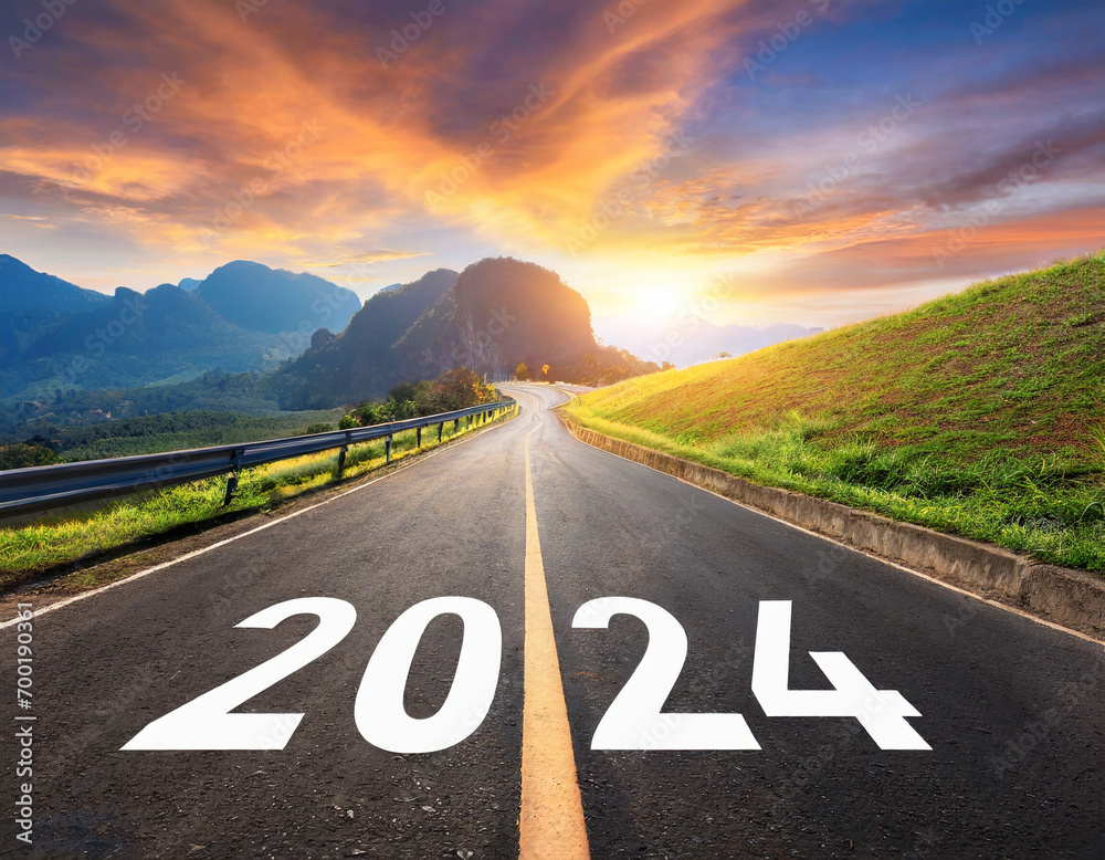 Foto de 2024, the new year 2024 or the beginning of the concept of the ...