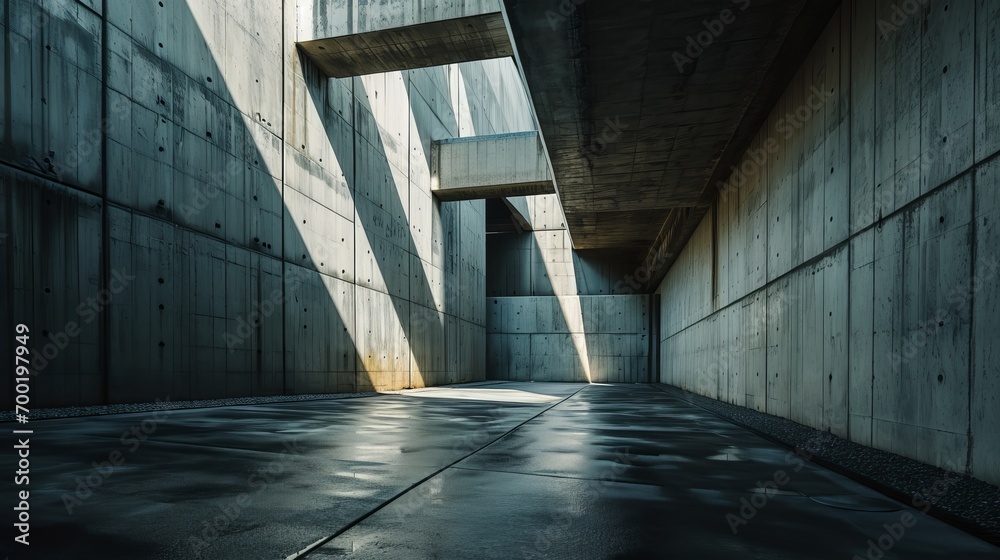 Modern Architectural Concrete Structure with Dramatic Lighting, Perfect ...