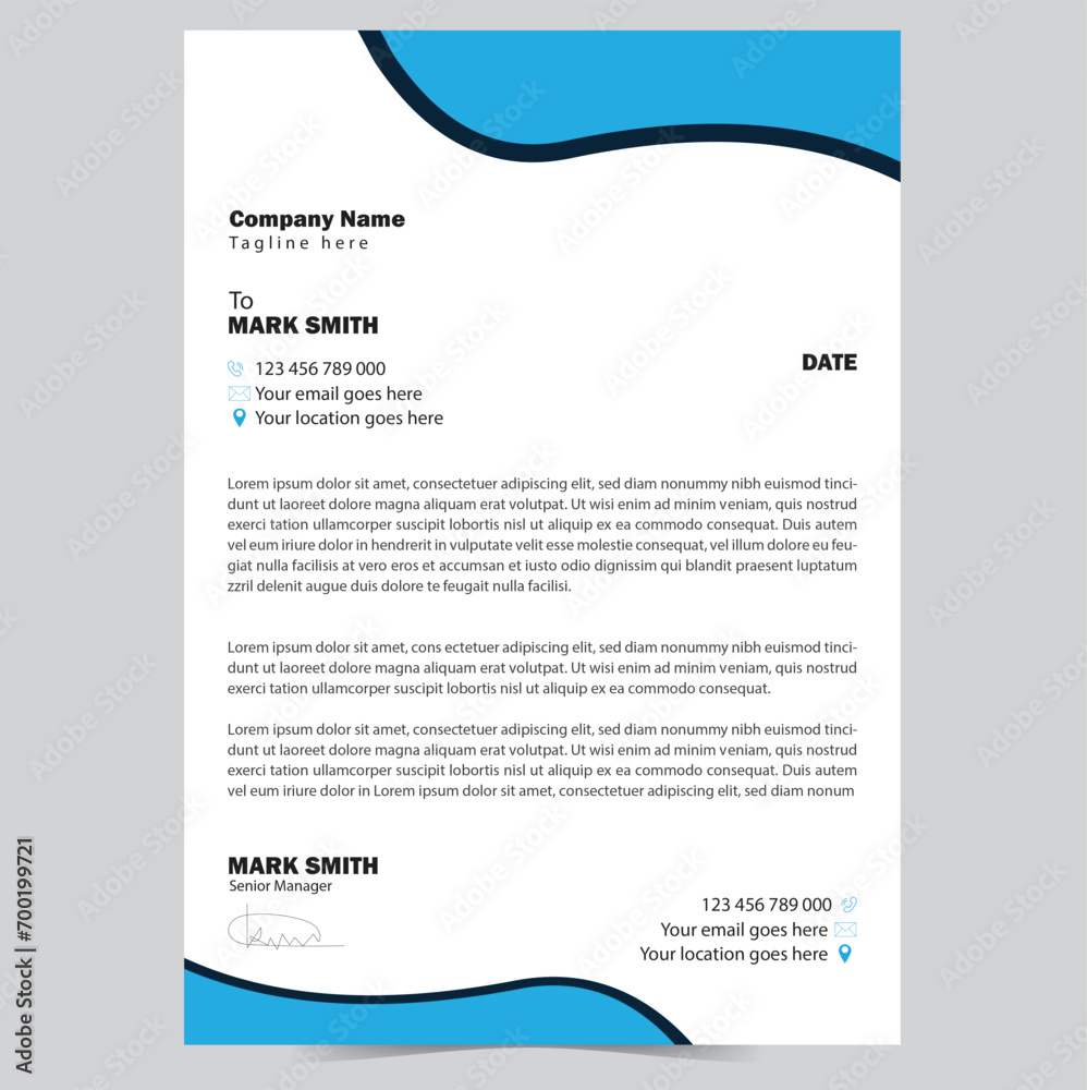 New Letterhead Design Template For Business. New Letterhead Design 2024 ...