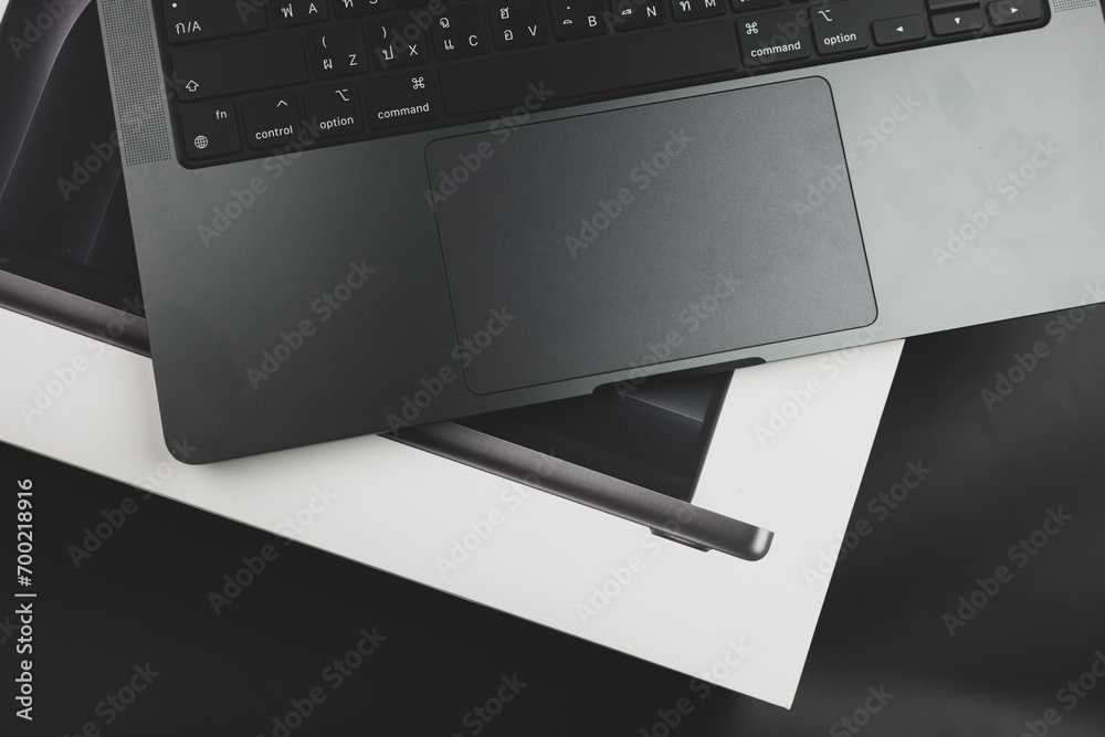 Bangkok, Thailand - December 29, 2023 : Top view photo of MacBook ...