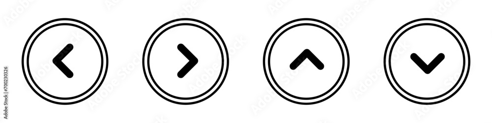 left right up down black arrow vector design Stock Vector | Adobe Stock