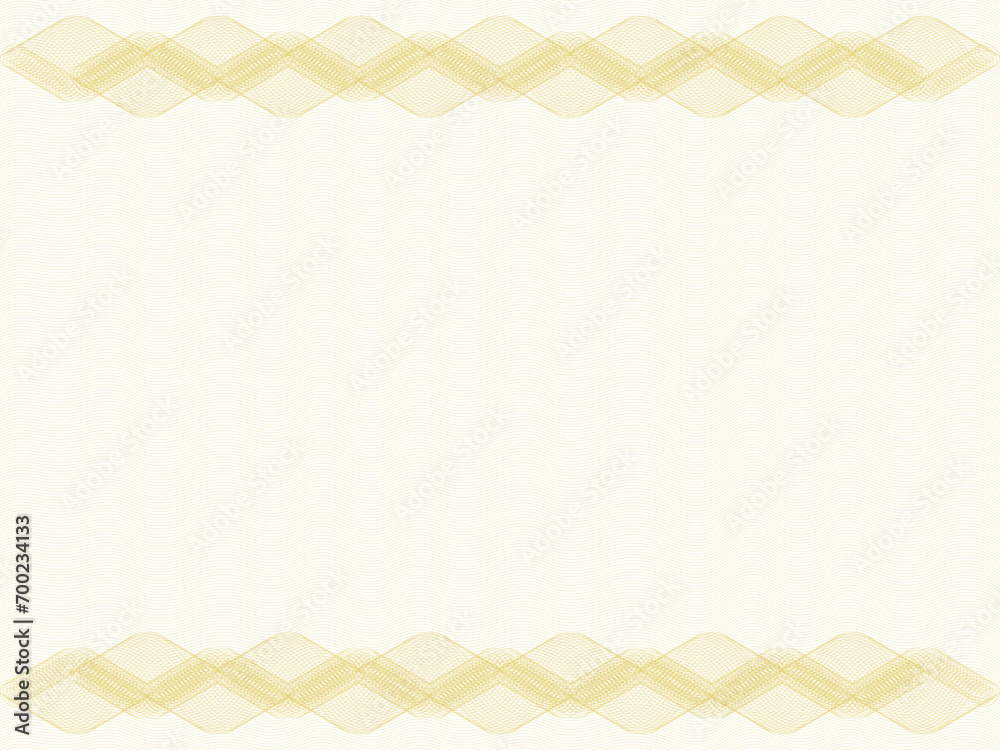 Certificate template with rhombus border. Empty copy space. Golden ...