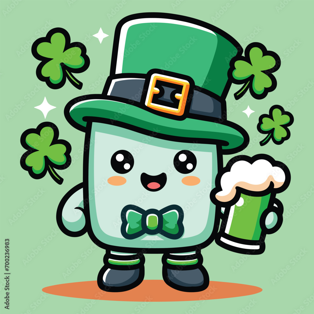 Free vector cute boy celebrate St Patrick's day cartoon vector flat ...