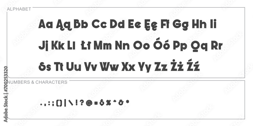 alphabet letters font set. typography font with trendy letters thin ...