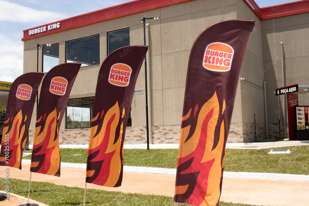 Brasilia, Brazil Dec 28 2023 The newly opened Burger King fast food ...