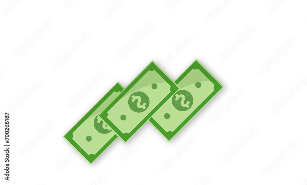 Money bank sign dollar bill banknotes, coin piles, tranperancy ...