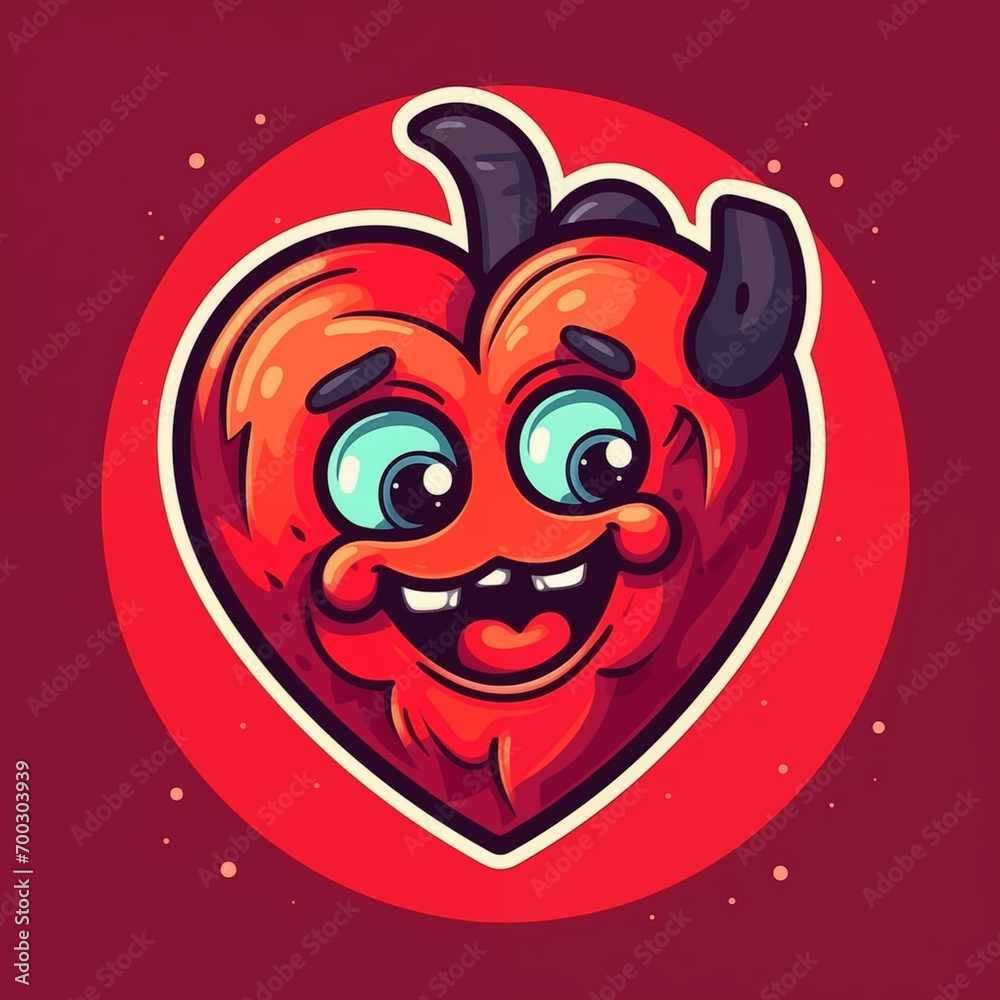 Animate funny heart character. animated toon . love mascot. Vector ...