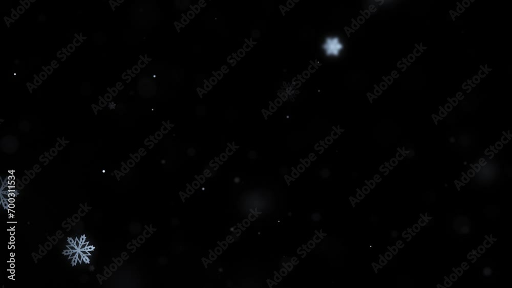 snowfall overlay, black background - winter, slowly falling snow effect ...
