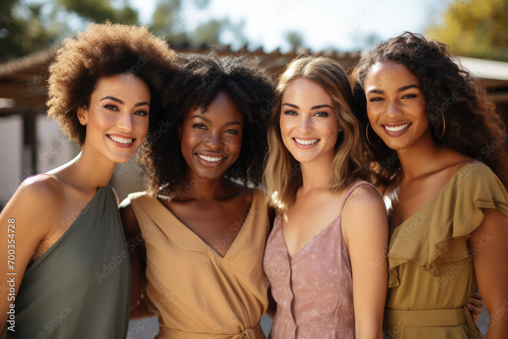 friendship of different nations, together diverse cultures, traditions ...