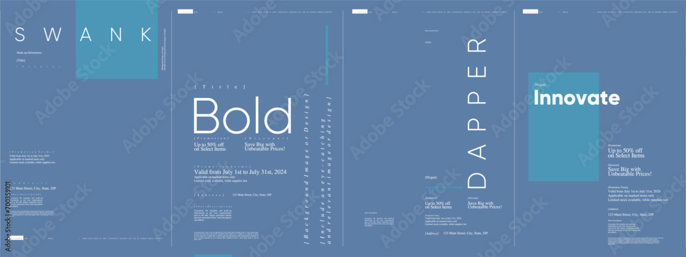 Typography poster design. Typographic layout template without ...