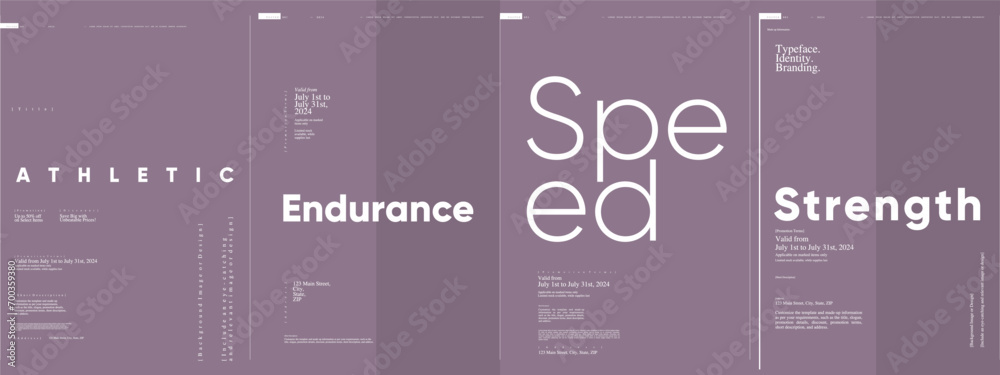 Typography poster design. Typographic layout template without ...