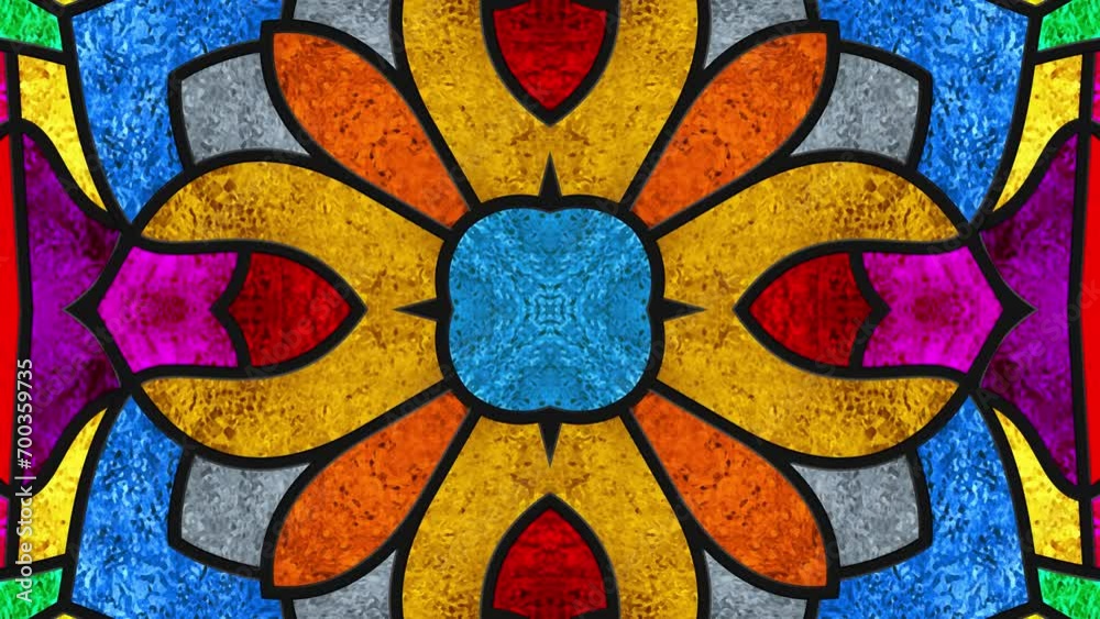 Christmas party background with stained glass window. Light. Seamless ...