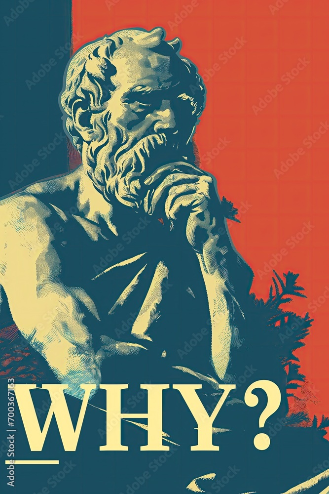 This thought-provoking image showcases a stylized rendition of the ...