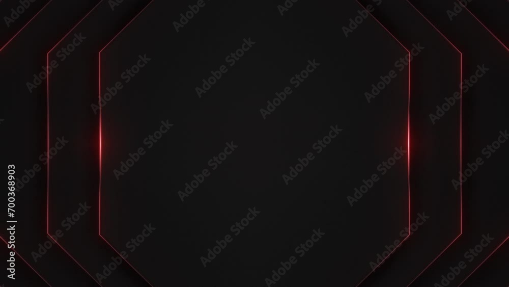 This stock motion graphic video of 4K Red Glossy Pattern with gentle overlapping curves on ...