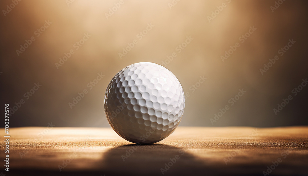 Zoom in on the precision of golf with a close up of a golf ball resting ...