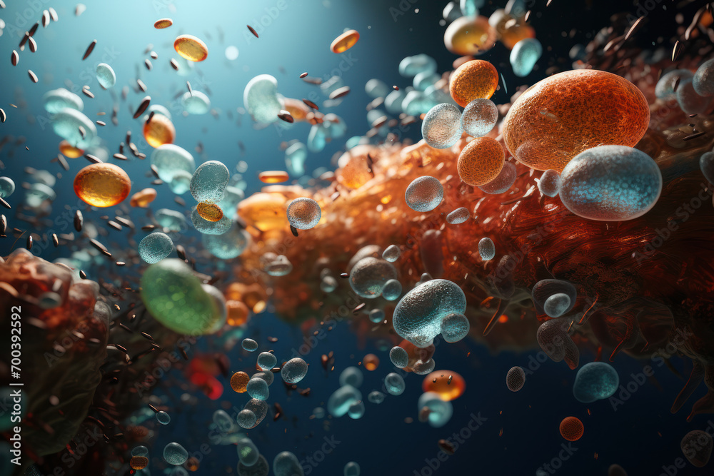 A microbial consortium engaged in bioremediation, showcasing the ...