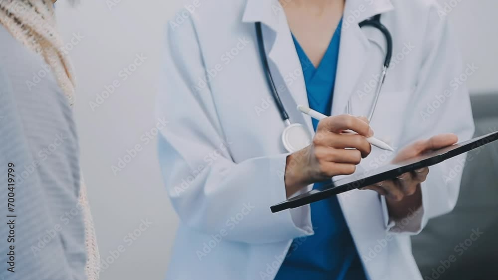 medical doctor touch on patient's sholder to cheer up patient vídeo do ...