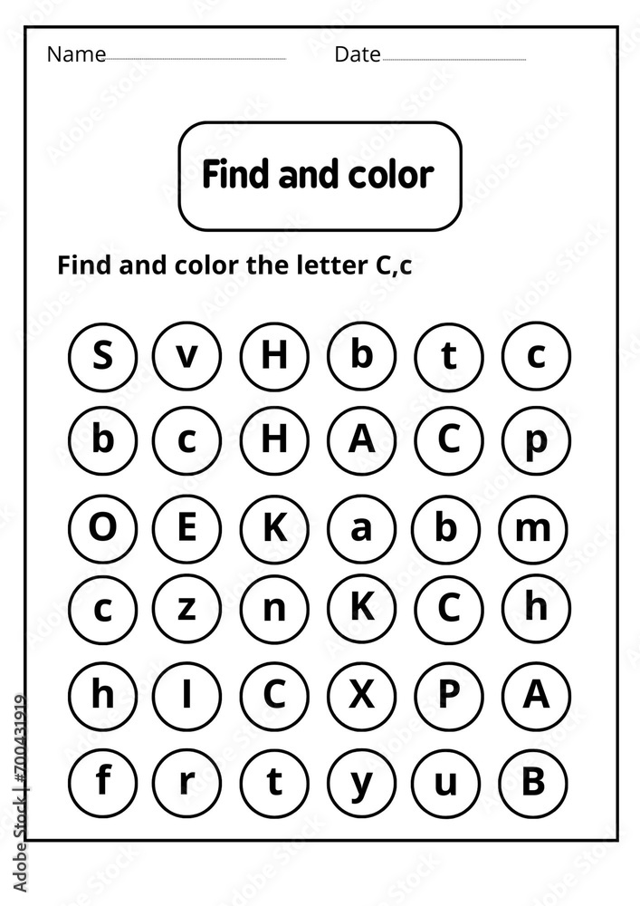 letter C worksheets for kindergarten - learning letter C activities ...