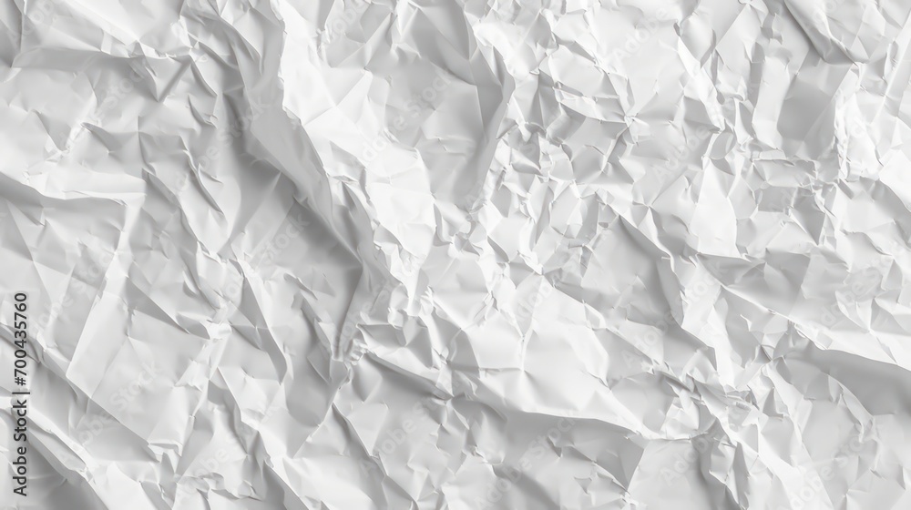 White crumpled paper background texture pattern. Tileable wrinkled high ...