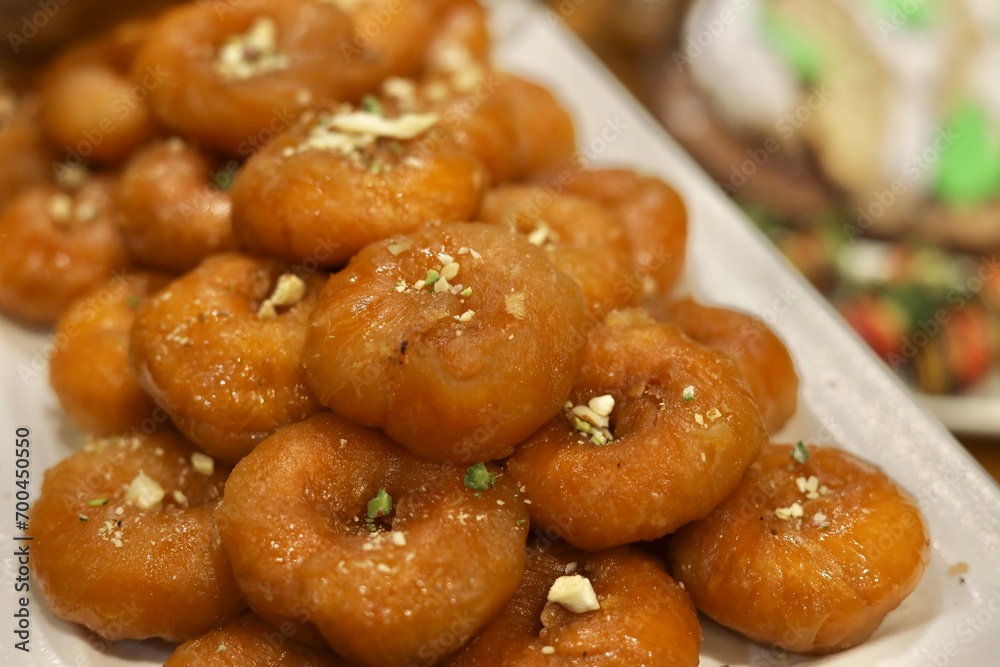 Indian Mithai Balushahi Also Called Balsaahi, Badushah, Khurmi, Glazed ...