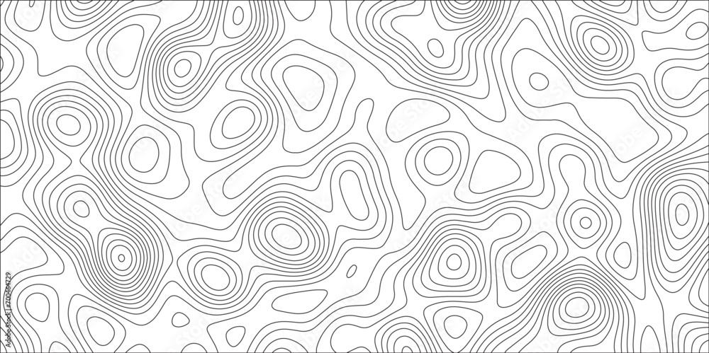 Ocean topographic line map with curvy wave isolines vector illustration ...