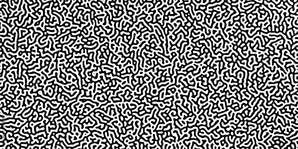 Turing reaction diffusion monochrome seamless pattern with chaotic ...