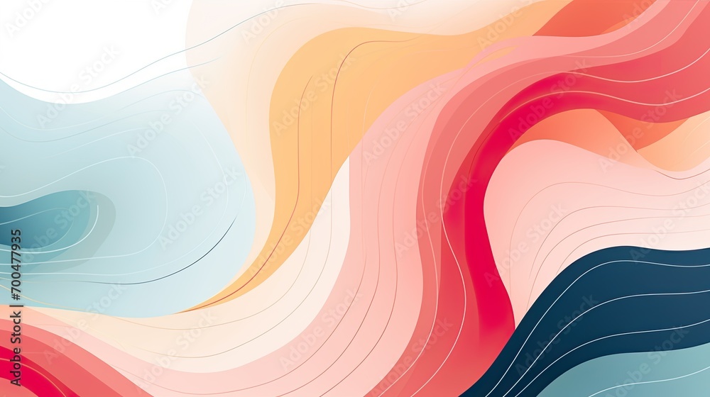 wavy line curve linear wave free form Abstract line art waves contour ...