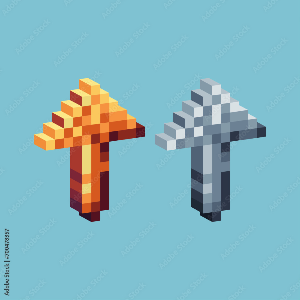Isometric Pixel art 3d of arrow up icon for items asset.arrow up icon ...
