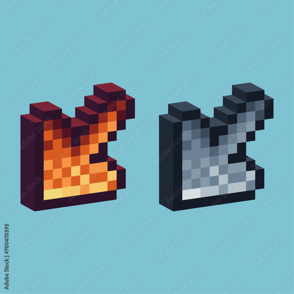Isometric Pixel art 3d of arrow icon for items asset. arrow icon on ...