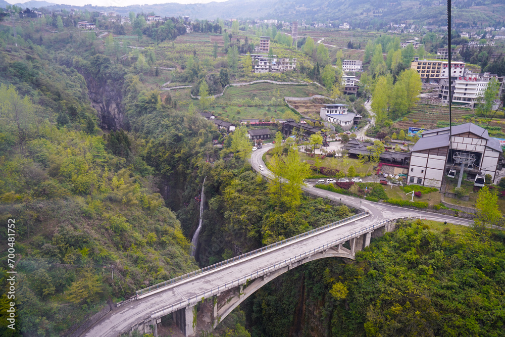 The valley villages feature canyons, waterfalls, bridges and cable car ...