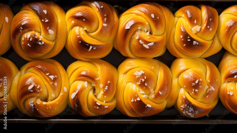 Homemade swedish St Lucia saffron buns. Also called lussekatt or ...