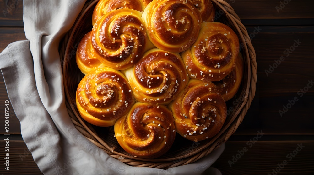 Homemade swedish St Lucia saffron buns. Also called lussekatt or ...
