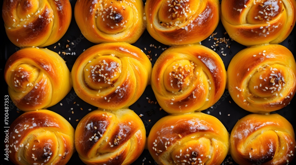 Foto de Homemade swedish St Lucia saffron buns. Also called lussekatt ...