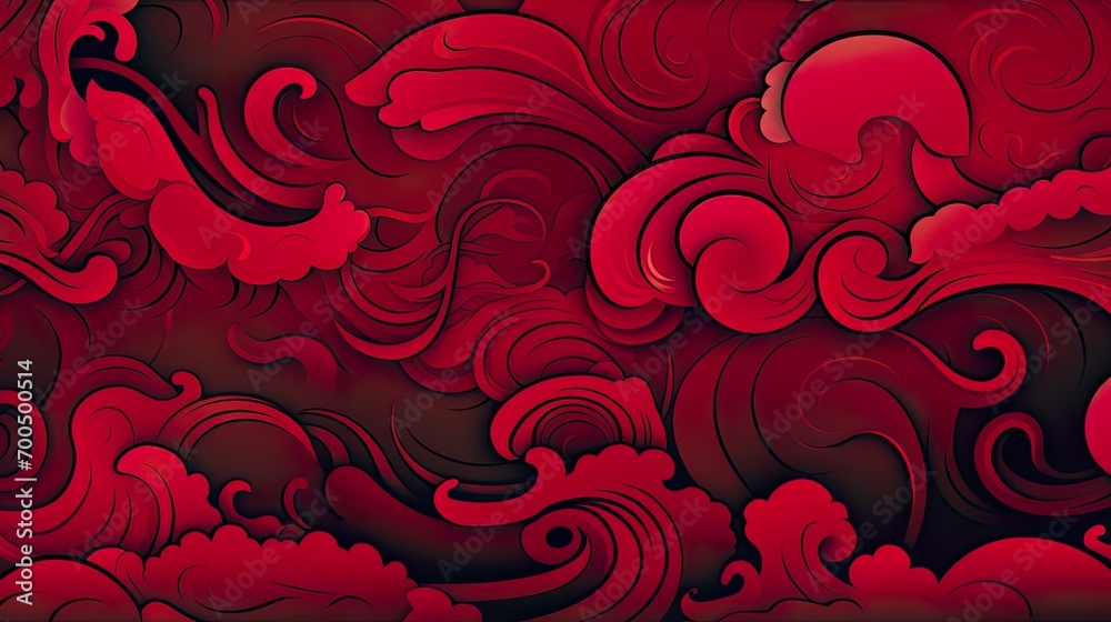 Chinese traditional Background design with abstract pattern in red ...