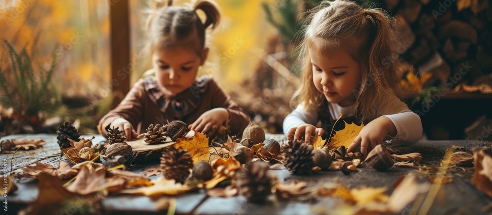 autumn crafts from natural materials for children create art for kids ...