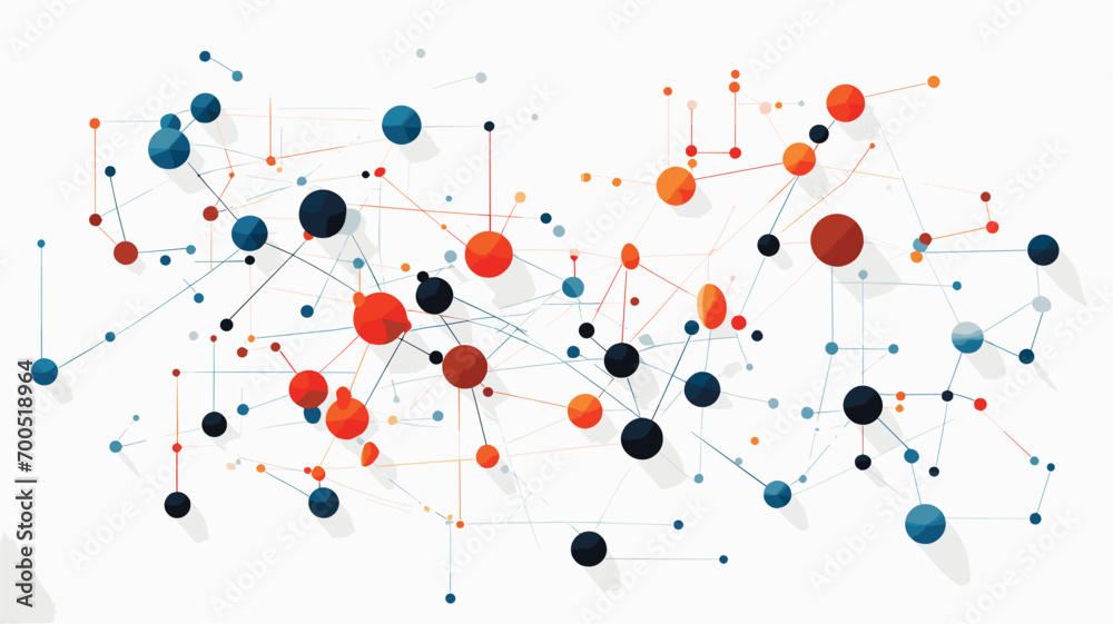 Clustering Algorithms In A Vector Scene Featuring Data Points Grouped Into Distinct Clusters