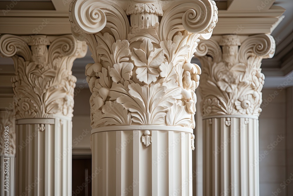 Antique courthouse column of historical significance. Stock Photo ...