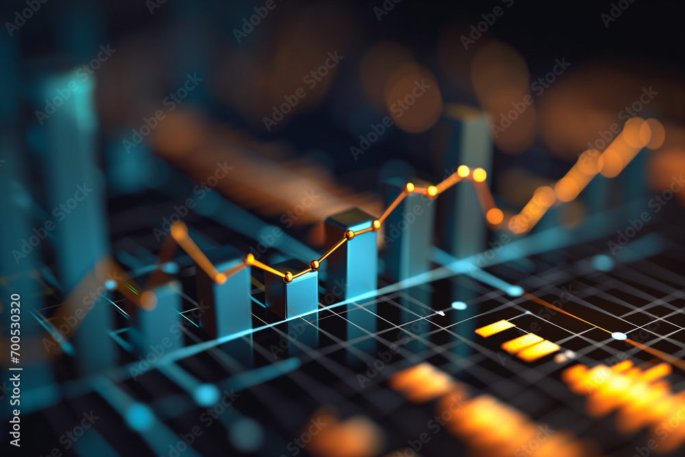 Financial Growth Chart, barometer-style chart illustrating the growth ...