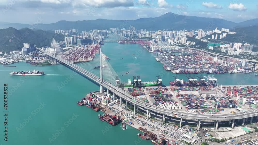 Kwai Tsing Container Terminals near Stonecutters Bridge, the main Far ...