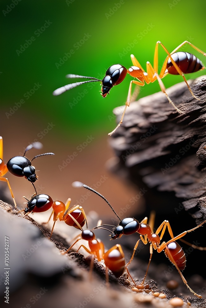 Get up close to a trail of ants as they carry food or navigate through ...