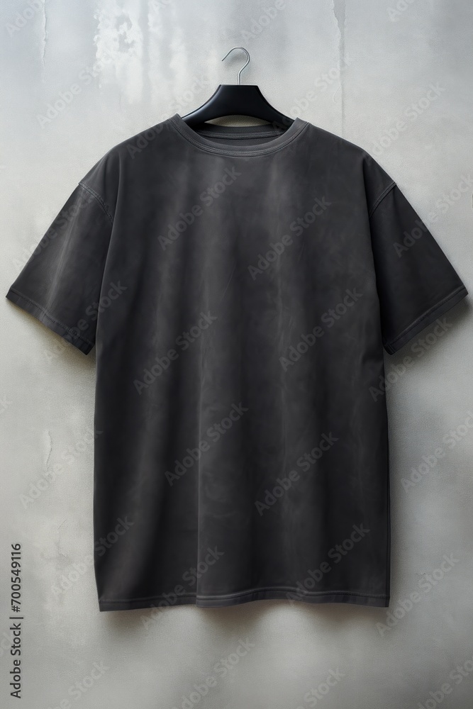 Oversized Stone Washed Black Blank T-shirt Mockup On Concrete ...
