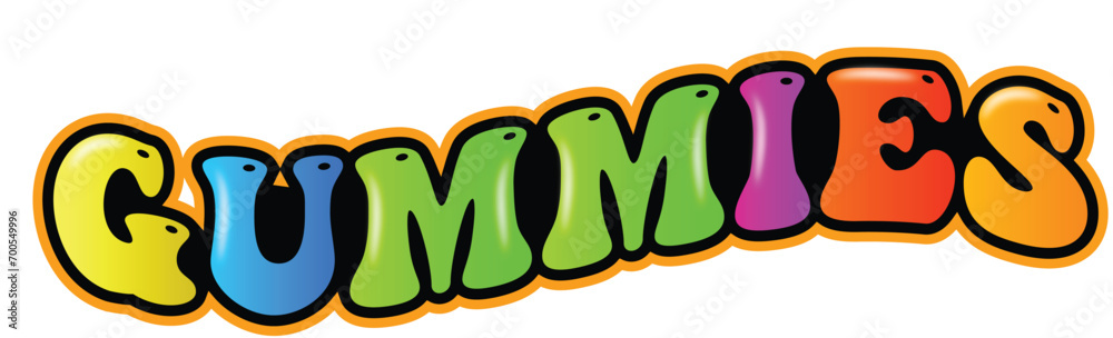 gummies logo, logo from gummies with shapes and colors resembling ...