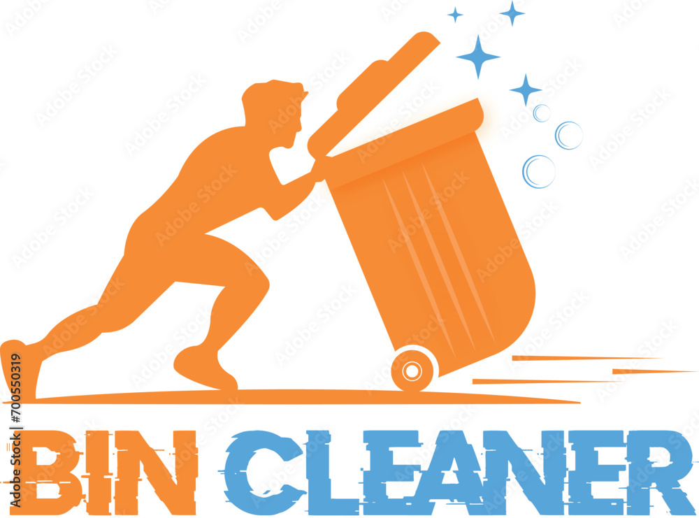 Vetor de bin cleaner logo, Home cleaning service logo design, Recycled ...