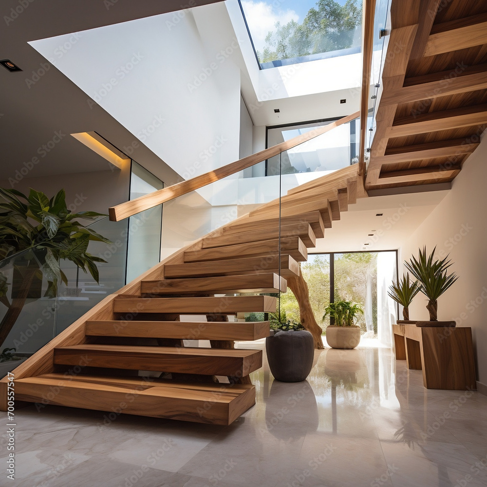 staircase built on the interior staircase, house, architecture, home ...