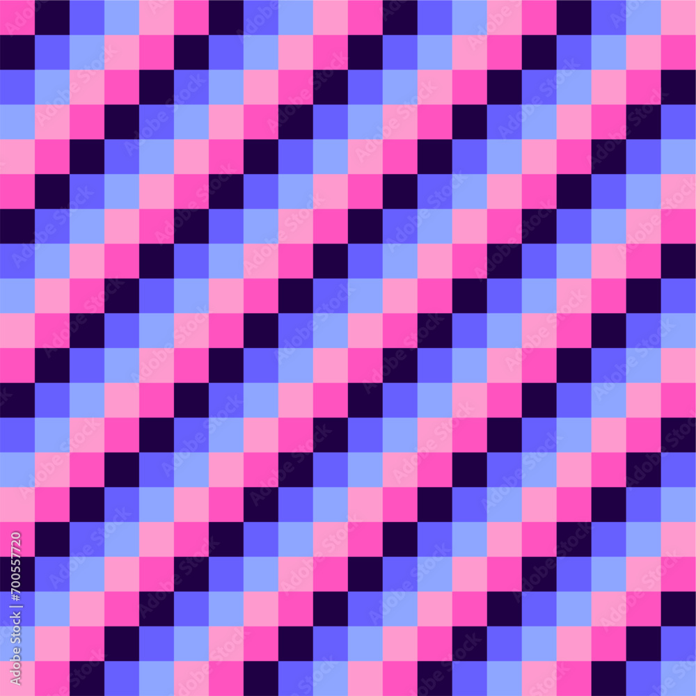 Diagonal pixel pattern geometric square shape background with ...