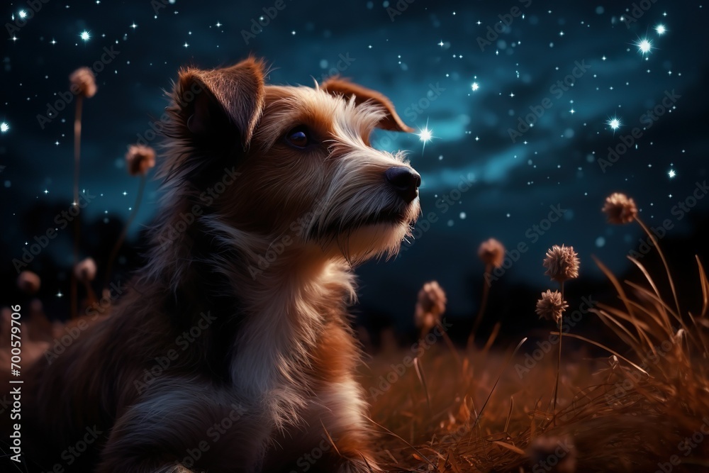 Ultra detailed nebula abstract wallpaper dog in space cute dog ...