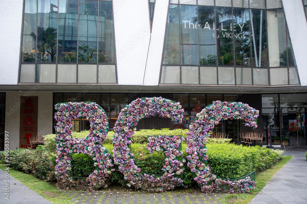 Beautiful sign of BGC or Bonifacio Global City seen in a garden Stock ...