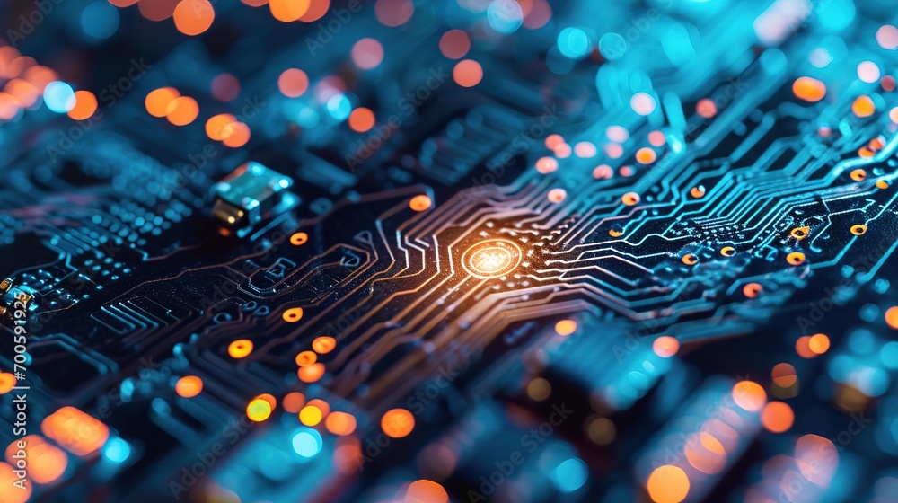 Abstract futuristic digital technology background cpu motherboard ...