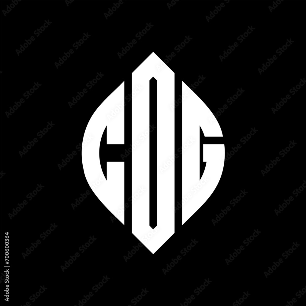 COG circle letter logo design with circle and ellipse shape. COG ...